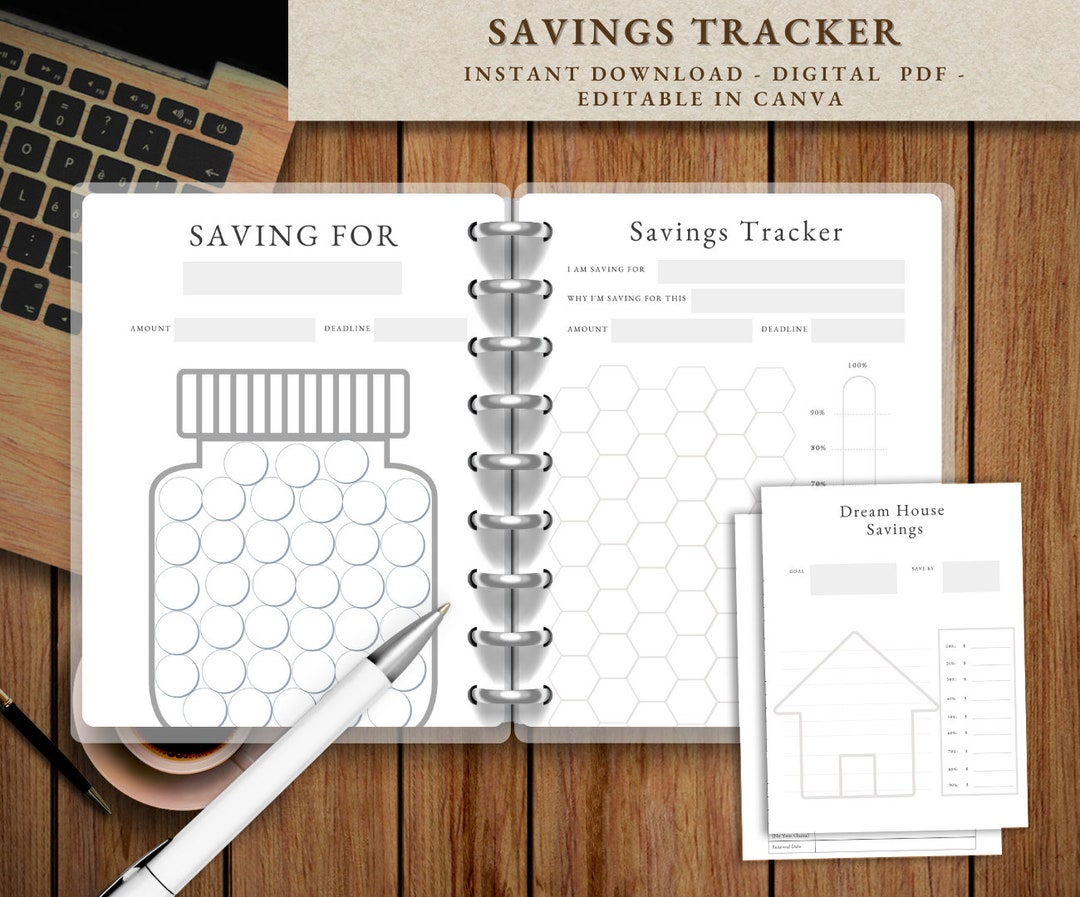 Monthly Saving Planner Printable | Financial Journal | Monthly Budget ...