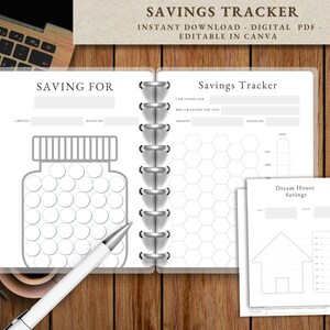 Monthly Saving Planner Printable | Financial Journal | Monthly Budget ...