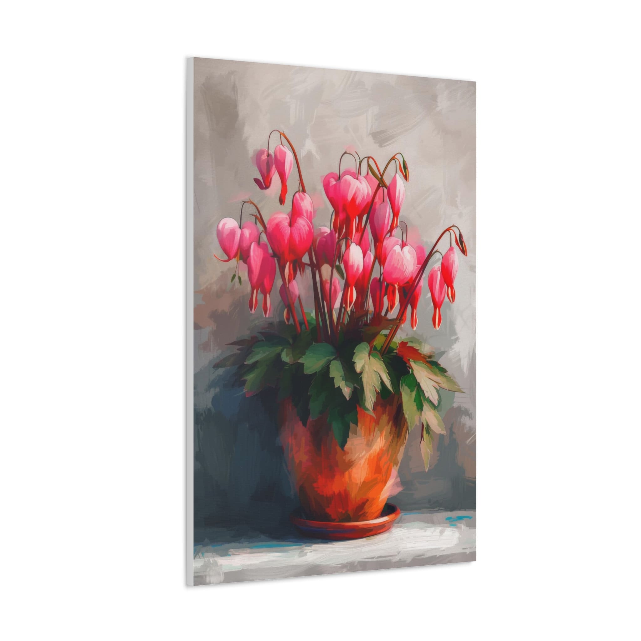 Bleeding Heart Canvas Wrap Print Art - Midcentury Oil Painting Style ...