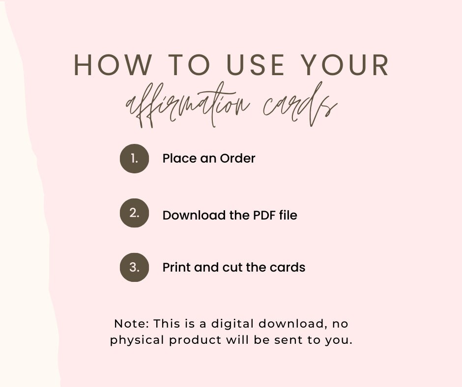 Self Help Cards Boho Style Printable Affirmation Cards Positive ...