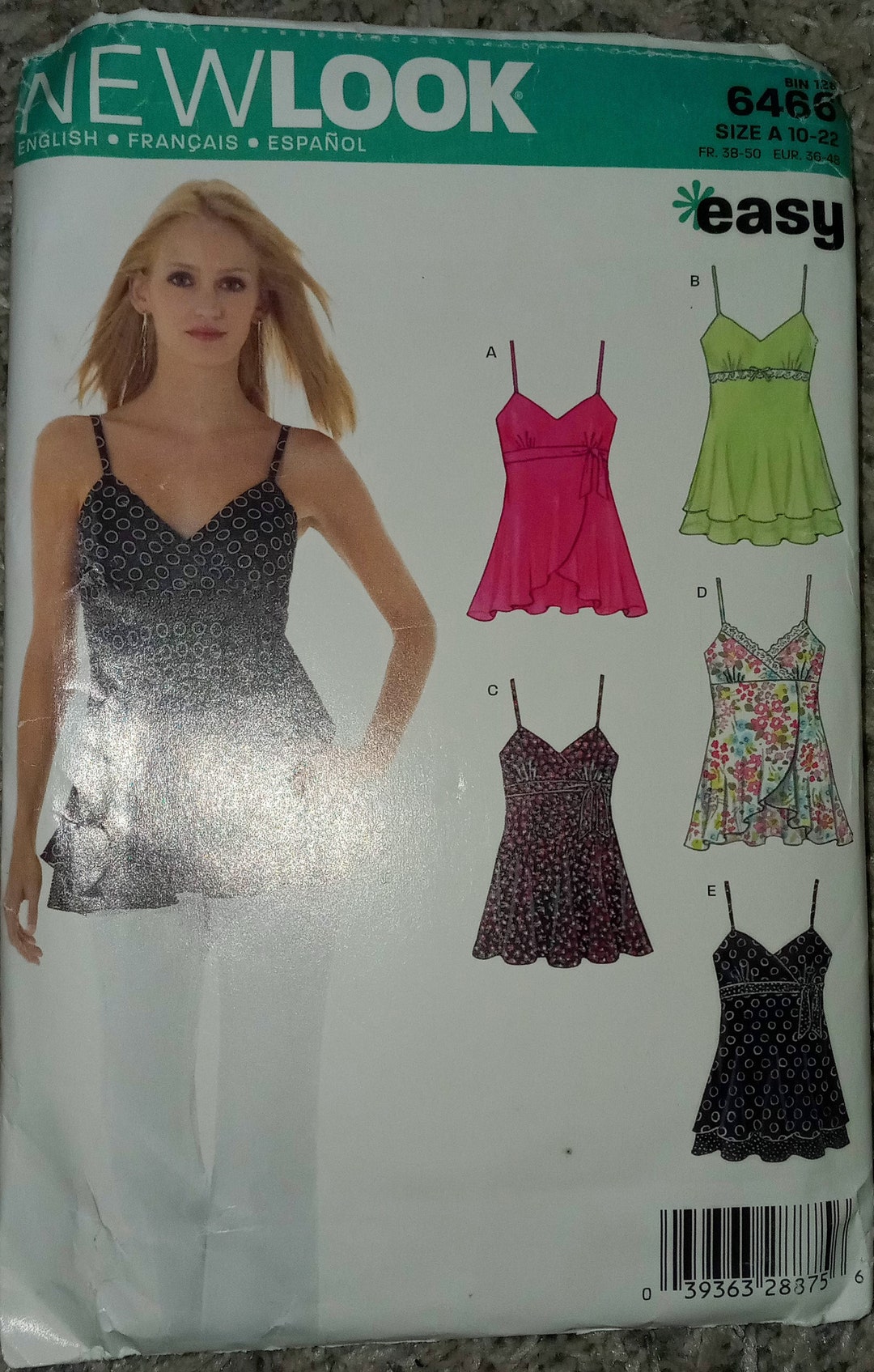 New Look Sewing Pattern 6466. Size A 10-22. New in Package. - Etsy
