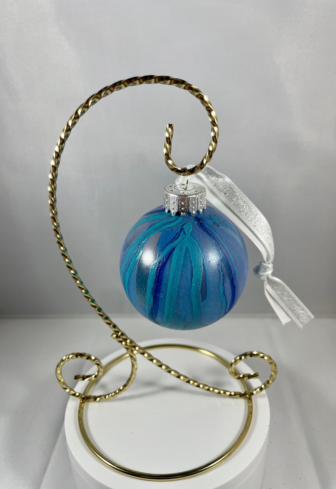 Alcohol Ink Christmas Ornament, Christmas Gift - Etsy