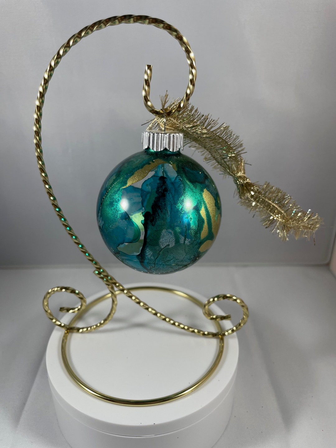 Alcohol Ink Christmas Ornament, Christmas Gift - Etsy