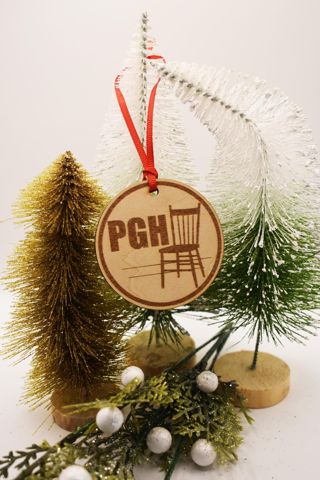 Pittsburghese the Pittsburgh Chair Festive Christmas Ornament - Etsy