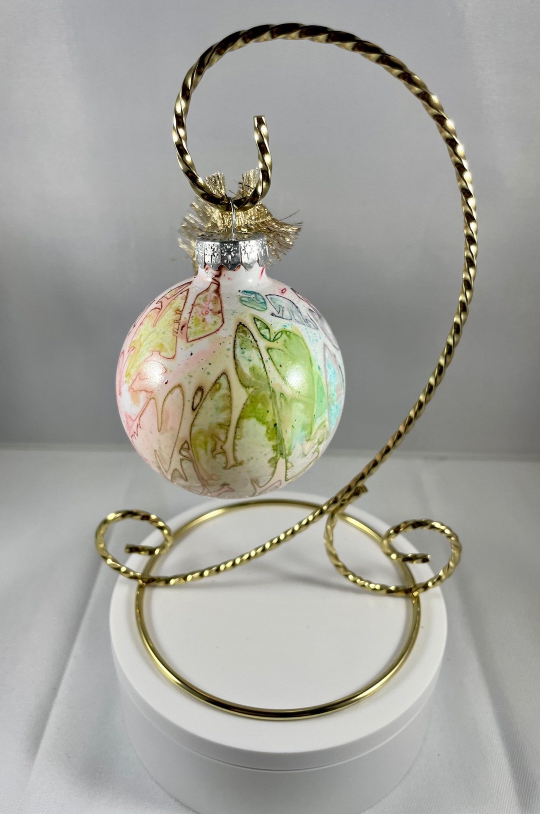 Alcohol Ink Christmas Ornament, Christmas Gift - Etsy