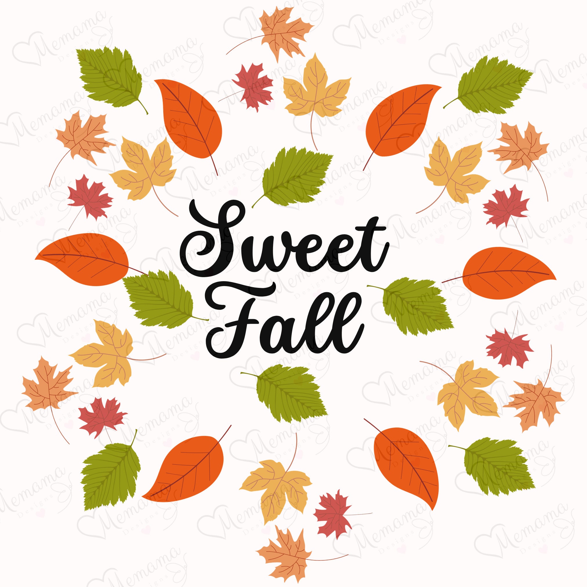 Fall SVG, Fall PNG, Autumn Digital File, Autumn Transfer, Autumn Leaves ...