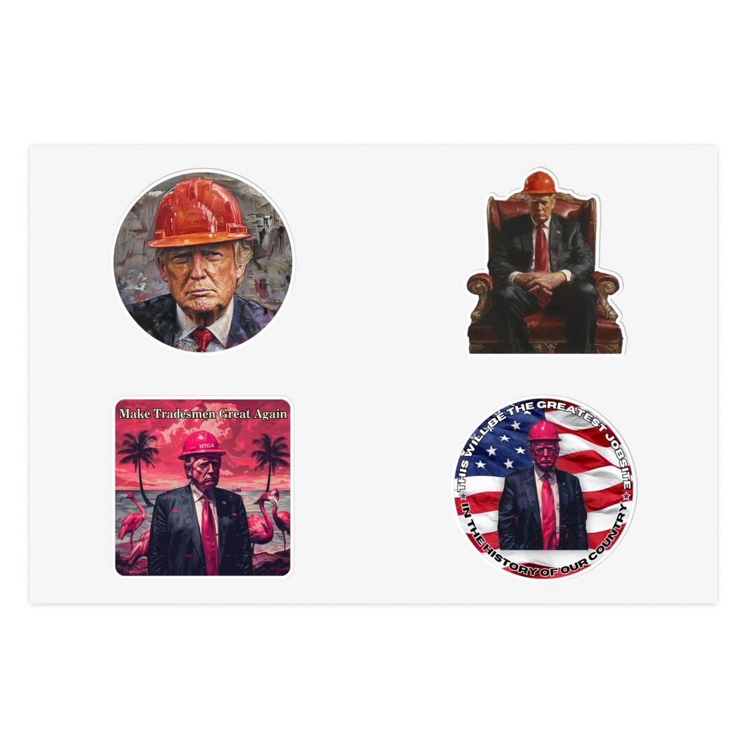 Lunchbox/toolbox/hard Hat Sticker Pack Trump Construction starter Pack ...