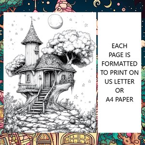 30 Fantasy Treehouses Coloring Pages, Printable Coloring Pages ...