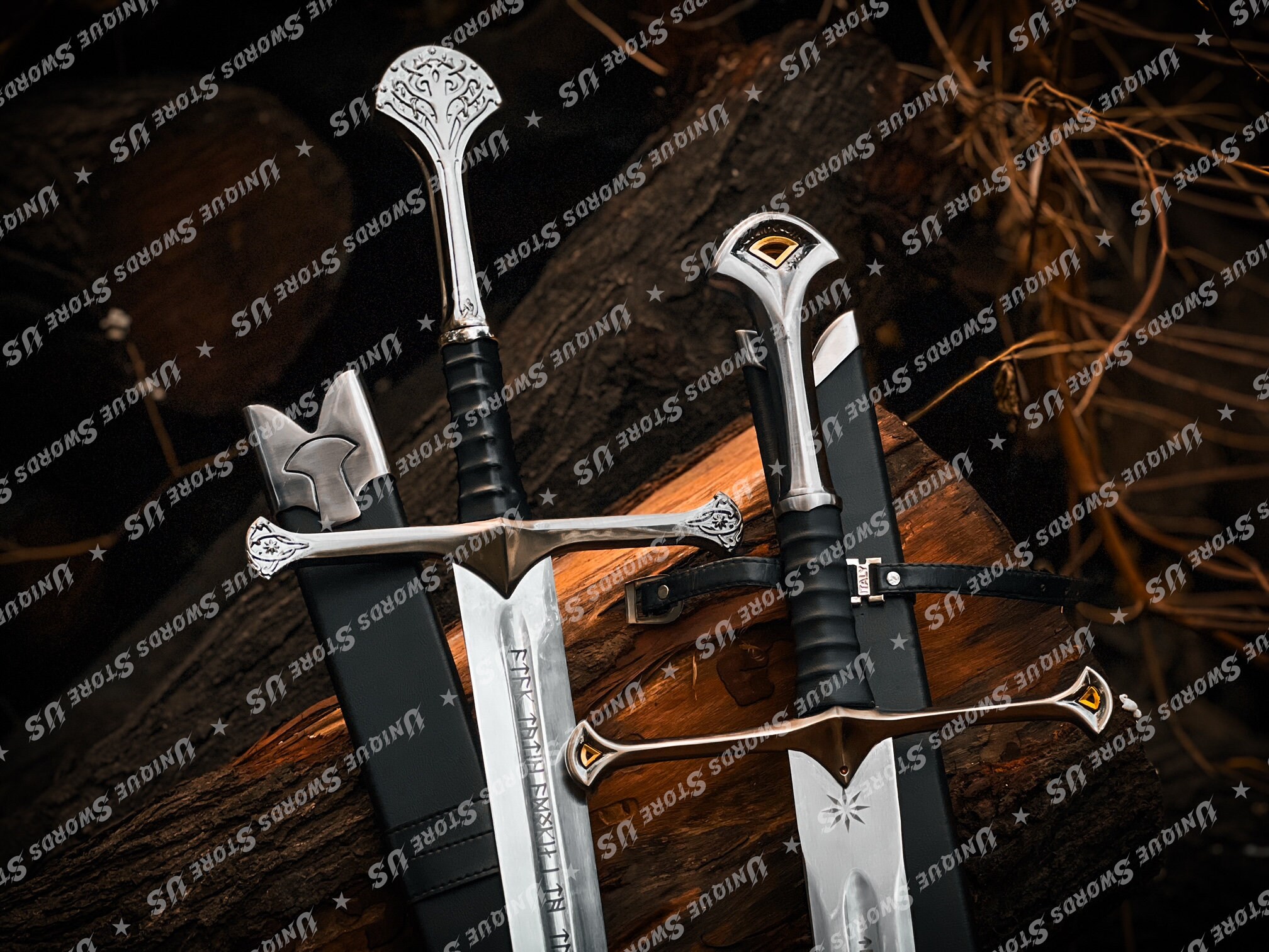 ANDURIL Sword of Strider, Custom Engraved Sword, LOTR Sword, Lord of ...