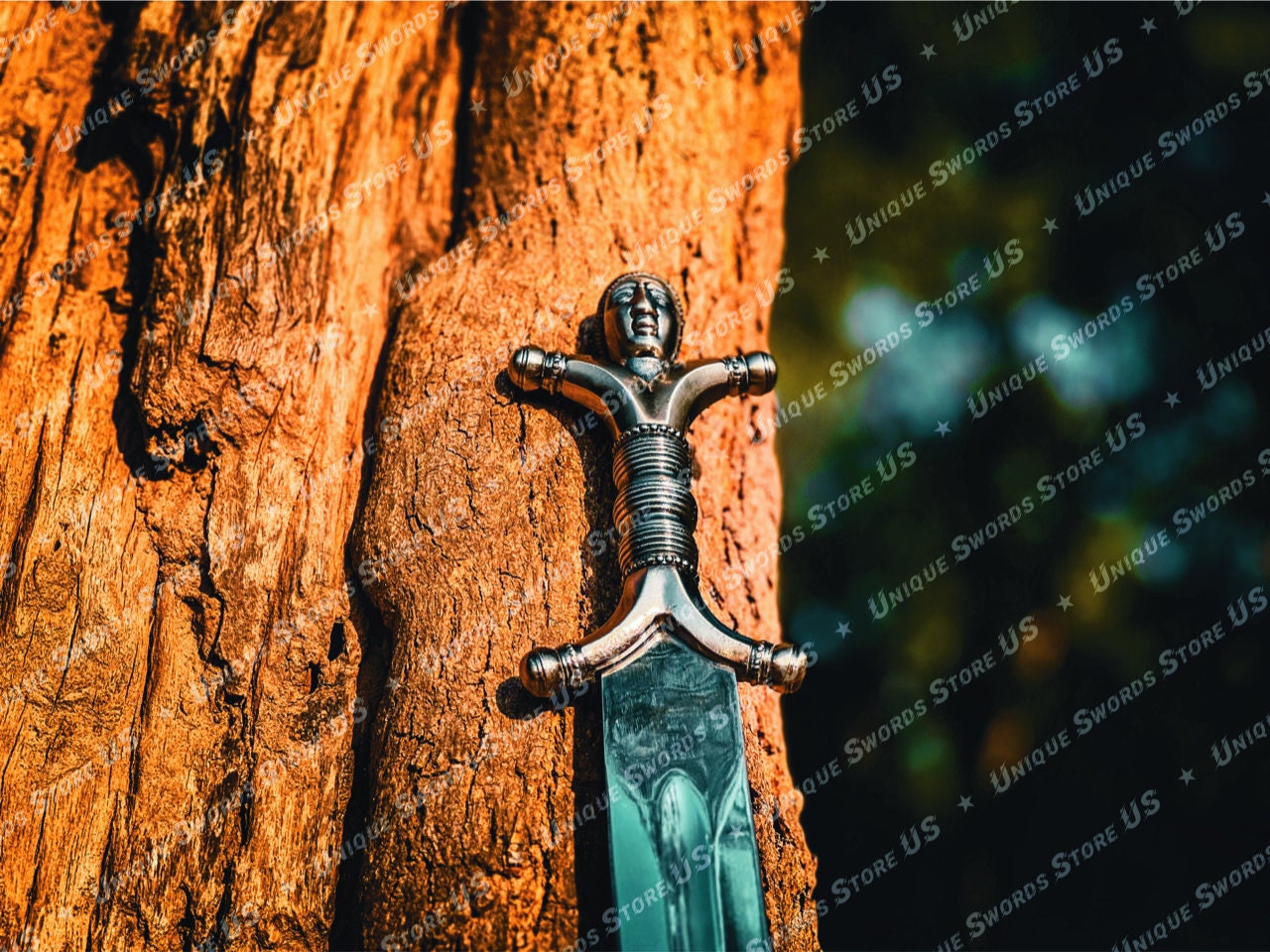 Handmade the Maeg Celtic Anthropomorphic Replica Sword Reborn Celtic ...