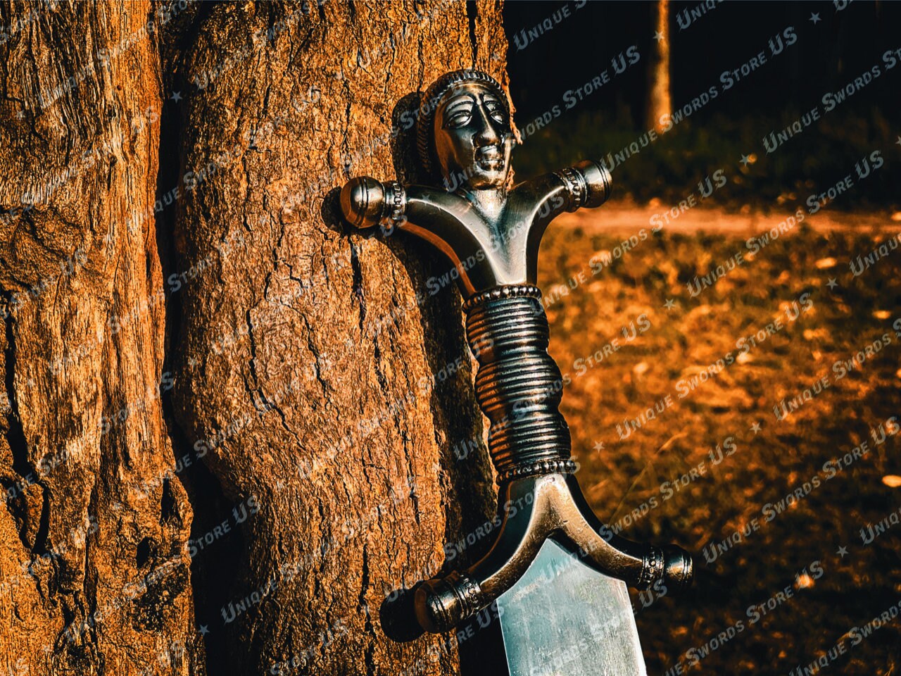 Handmade the Maeg Celtic Anthropomorphic Replica Sword Reborn Celtic ...