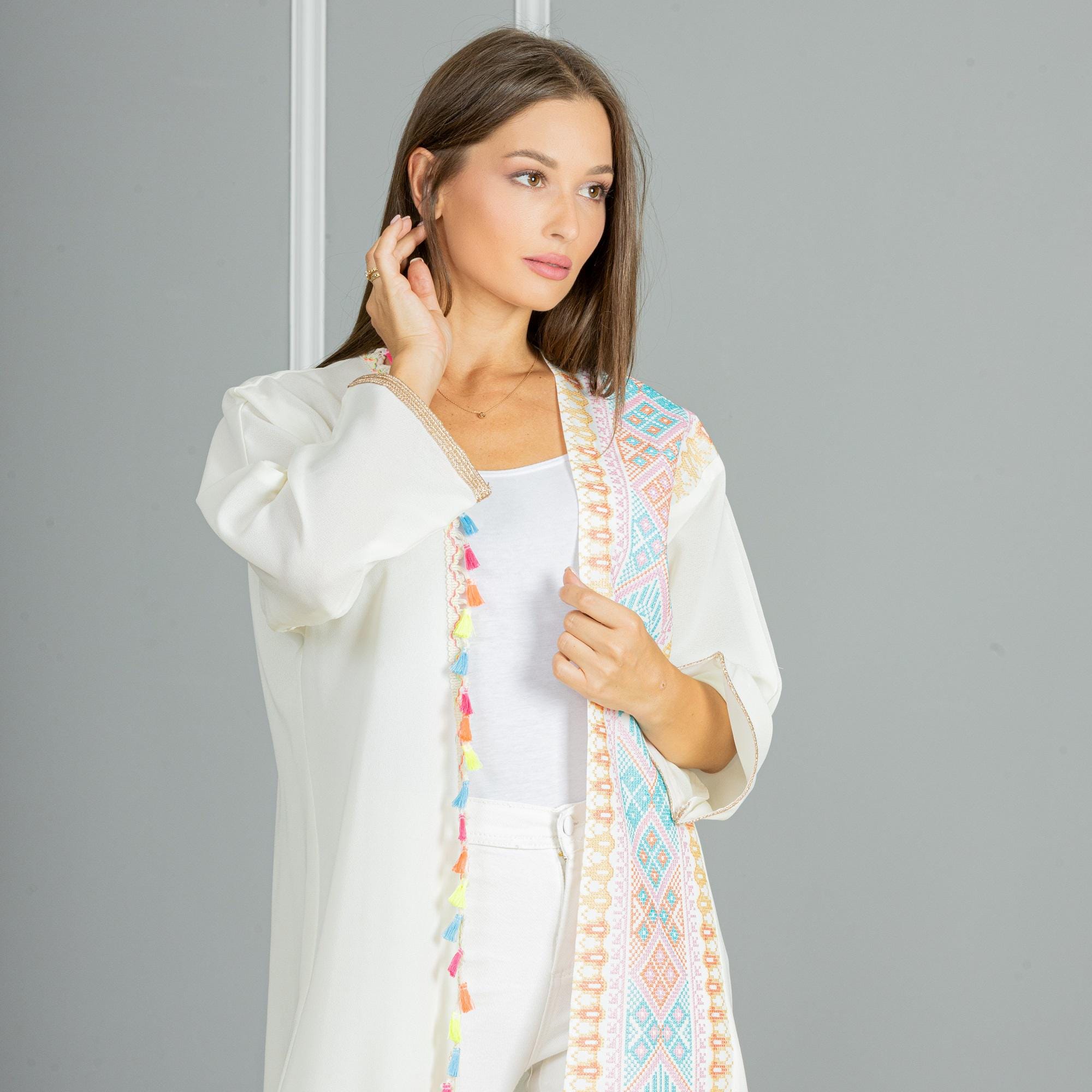 Women Open Embroidered Bisht/ Abaya - Etsy