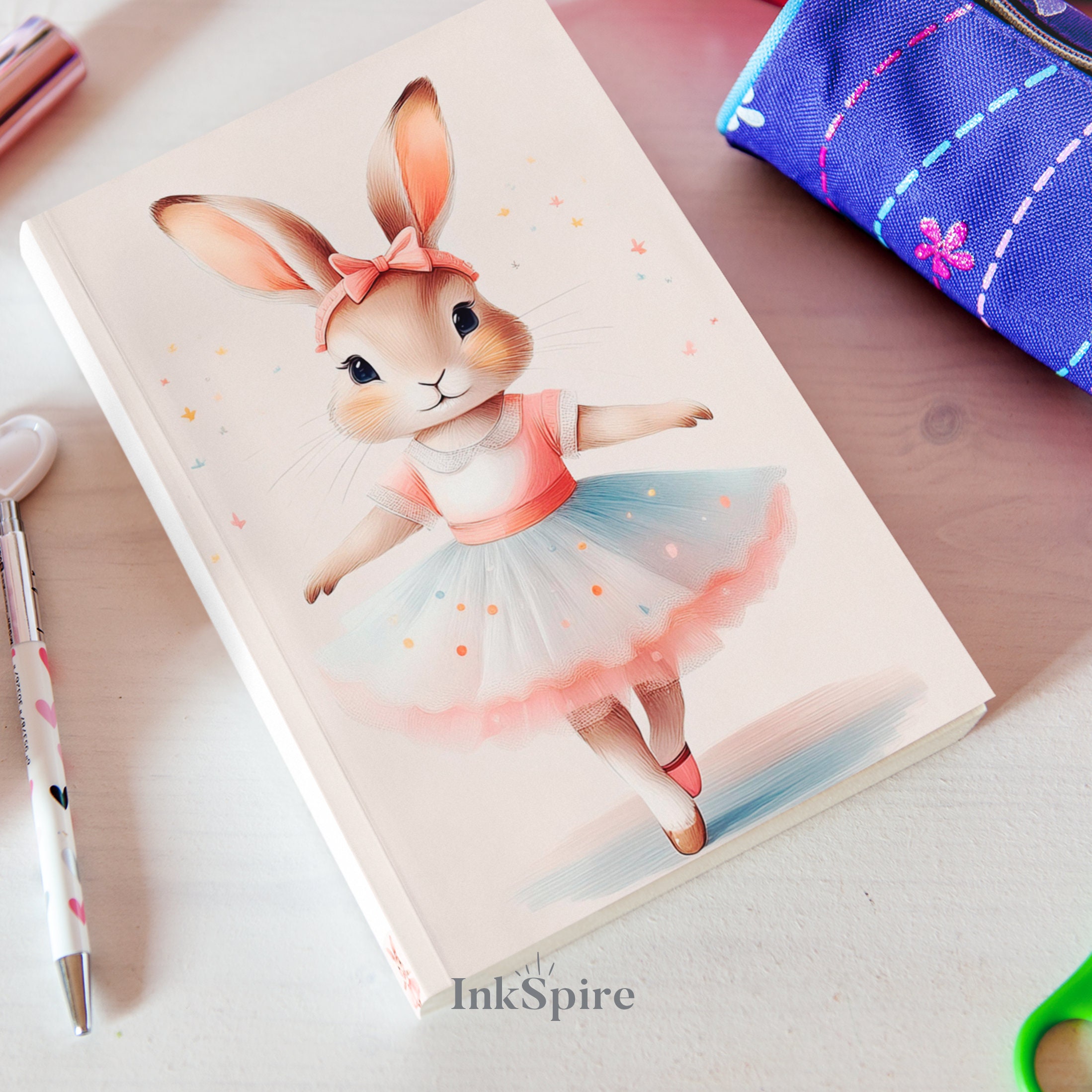 Ballerina Bunny Rabbit Clipart - Ballet Dance Clip Art - Nursery Wall ...
