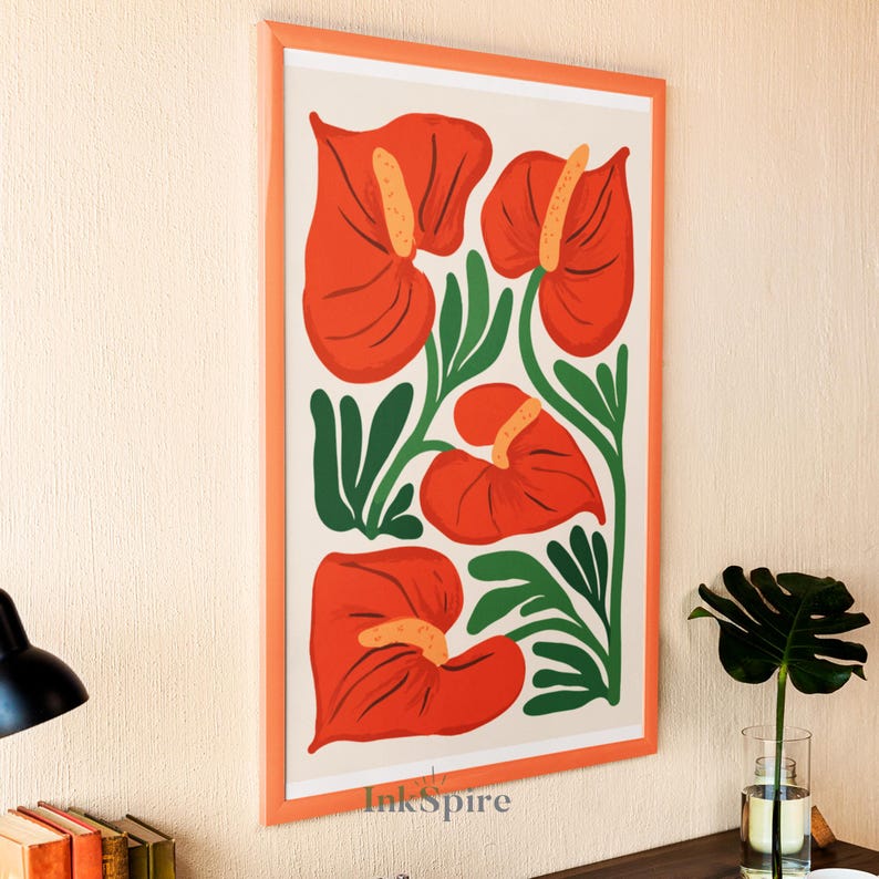 Tropical Botanical Floral Print, Tropical Flowers Poster Print, Jungle ...
