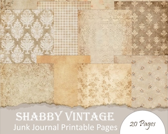 Shabby Vintage Lined Junk Journal Background Papers Antique Junk ...