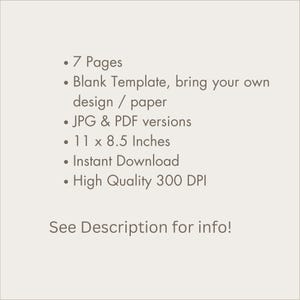 Blank Template Junk Journal Folio Circle & Slit Pockets Printable ...