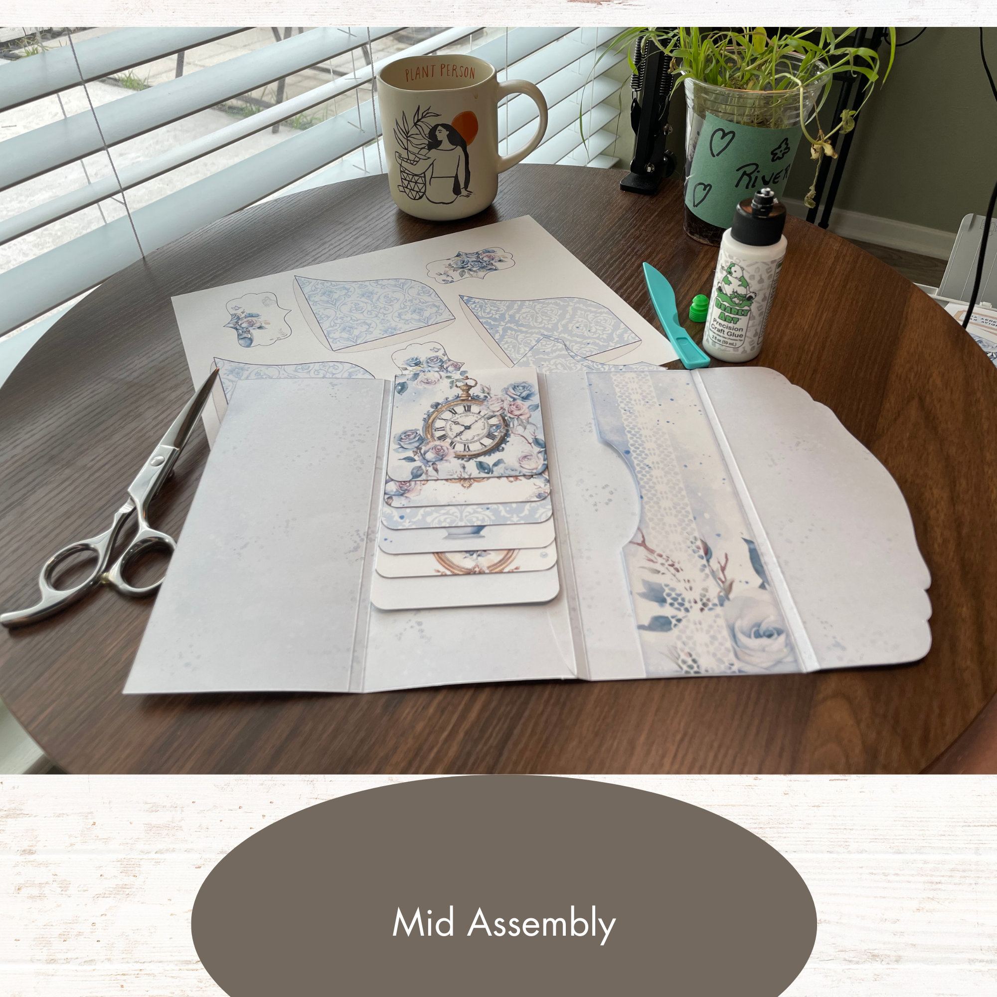 Trifold Tall Folio Waterfall Flip Junk Journal Kit Vintage Shabby Chic ...