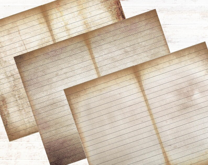 Lined Junk Journal Signature Pages Vintage Grunge Aged Antique Papers ...