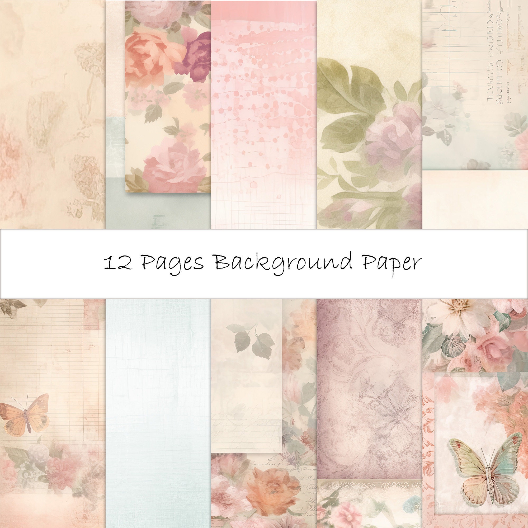 Junk Journal Digital Decorative Paper Scrapbook Printable Background ...