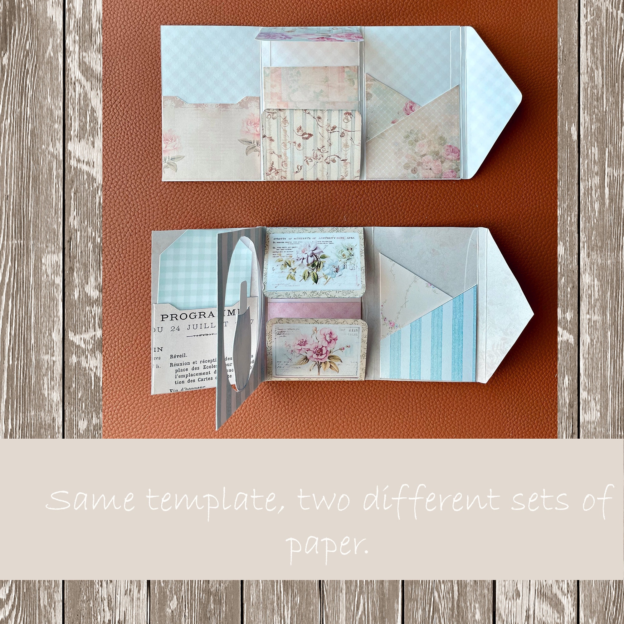 Mini Folio Template: Junk Journal Printable Blank JPG & Pngs for DIY ...