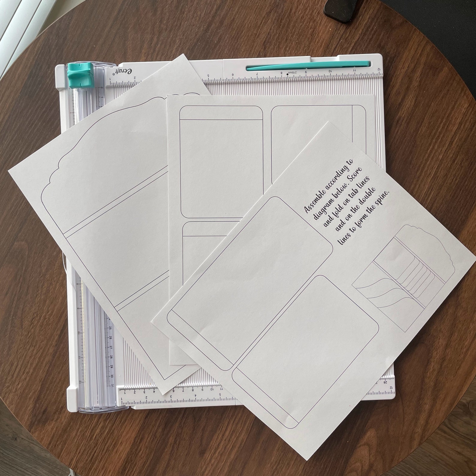 Junk Journal Waterfall Folio Template - Tall Booklet, Blank Printable ...