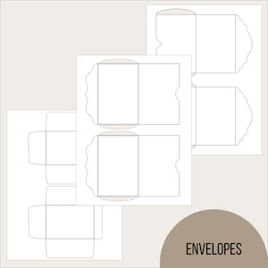 Junk Journal Blank Template Kit - 30+ Printable Templates for Pockets ...