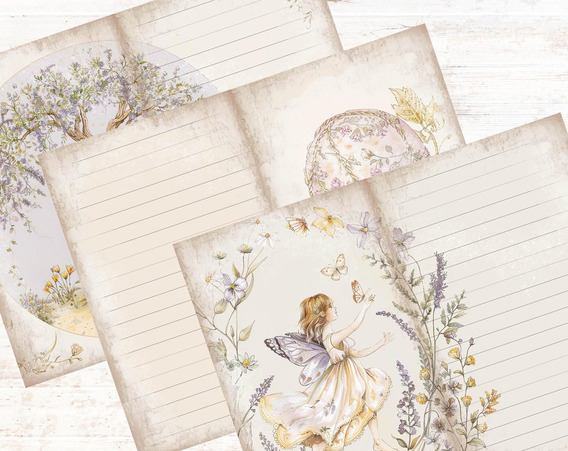 Fantasy Fairytale Lined Junk Journal Journal Page, Magical Mystical ...