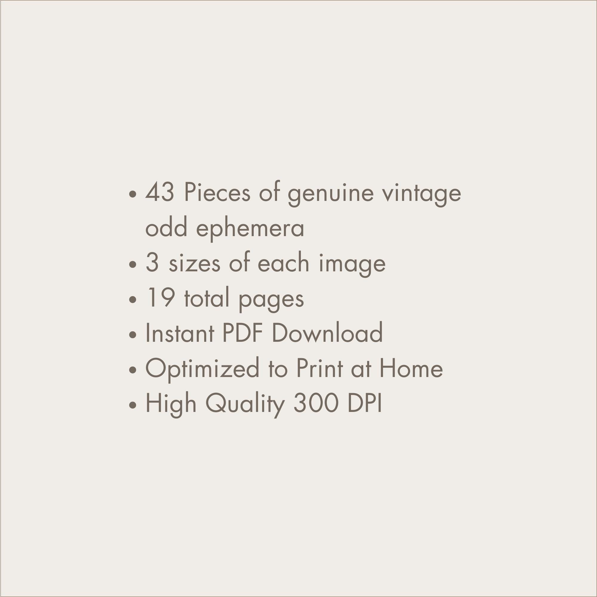 Vintage Weird Real Vintage Ephemera Oddities Strange Junk Journal ...