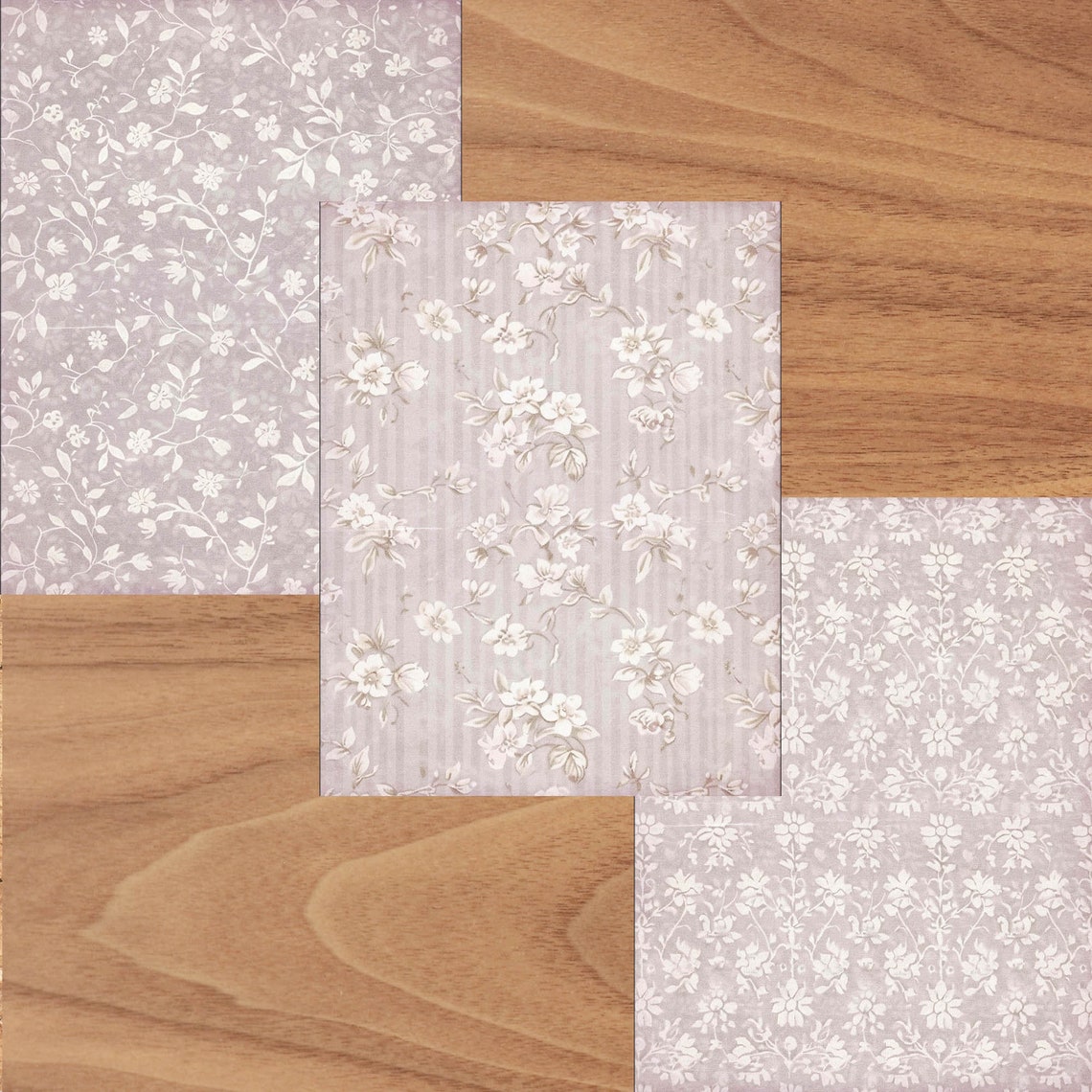 Purple Junk Journal Digital Pages Vintage Purple Patterns Background ...