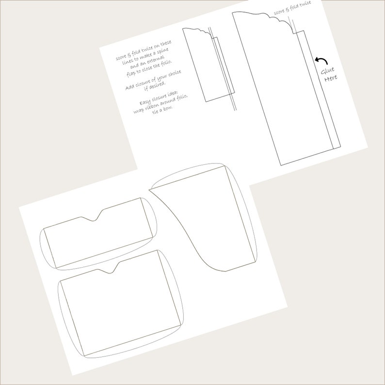 Panel Folio Template Junk Journal Blank Template Printable Digital PDF ...