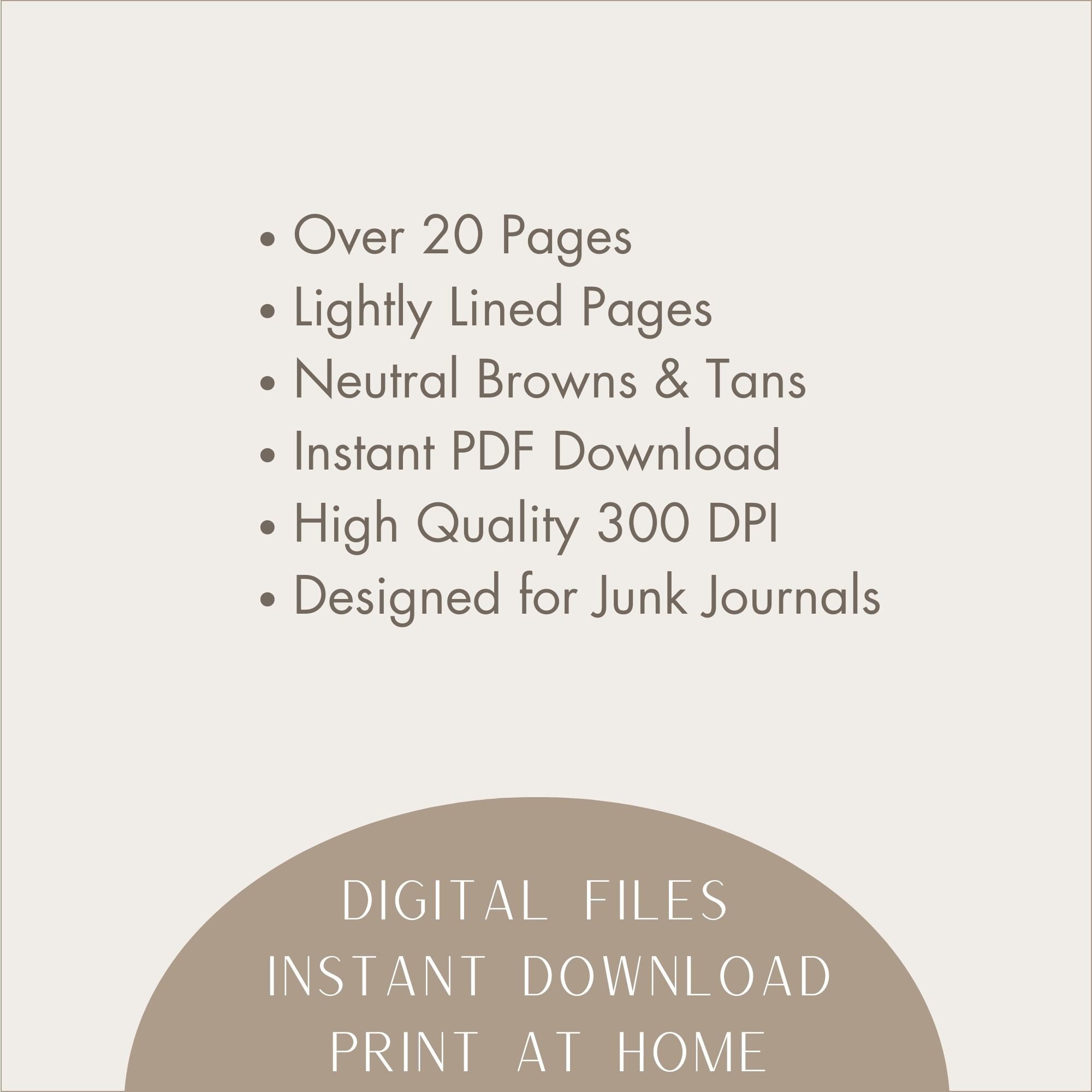 Shabby Vintage Lined Junk Journal Background Papers Antique Junk ...