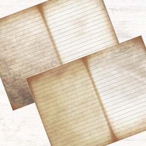 Lined Junk Journal Signature Pages - Vintage Grunge Aged Antique Papers ...