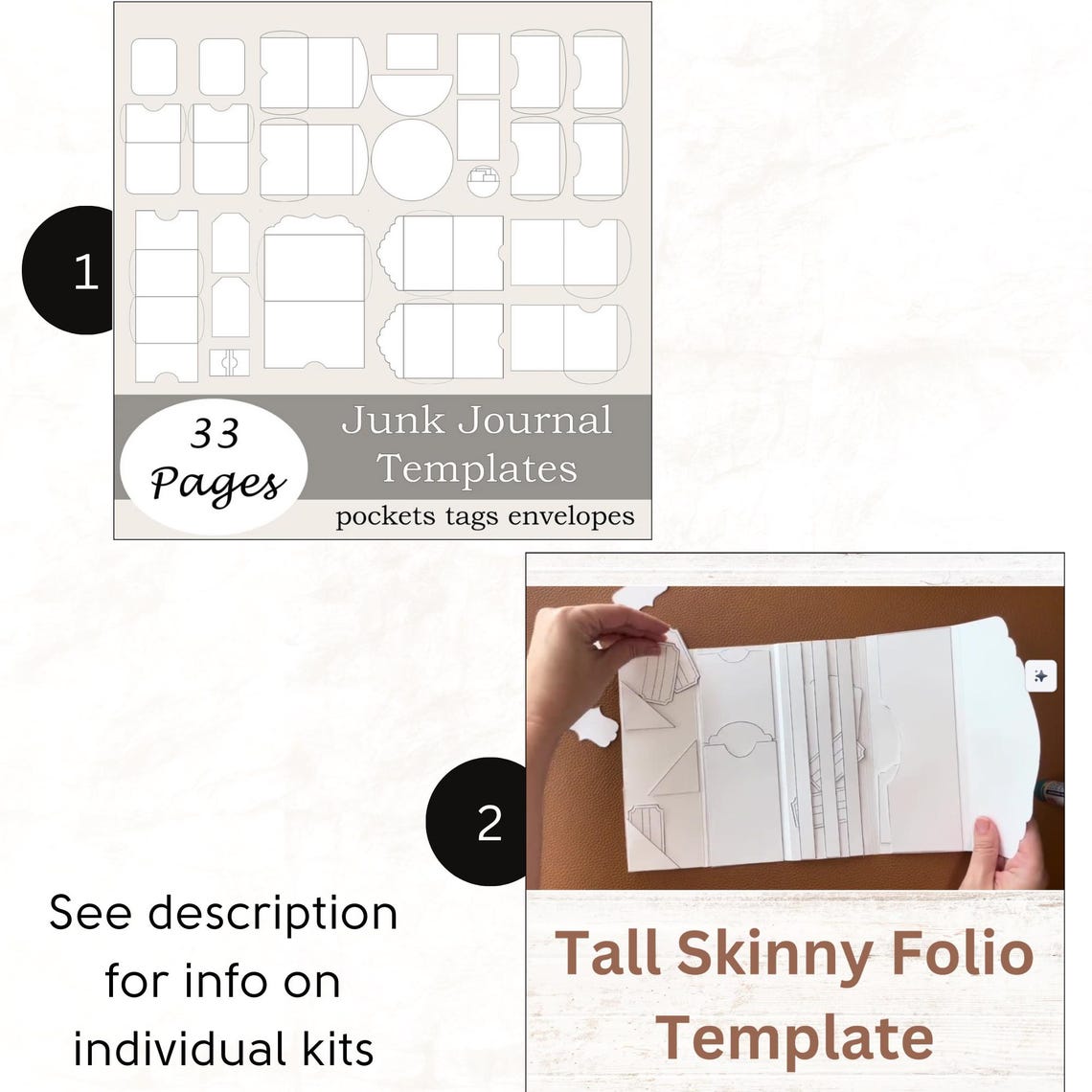 Junk Journal Blank Template Bundle Digital Folio Template Printable ...