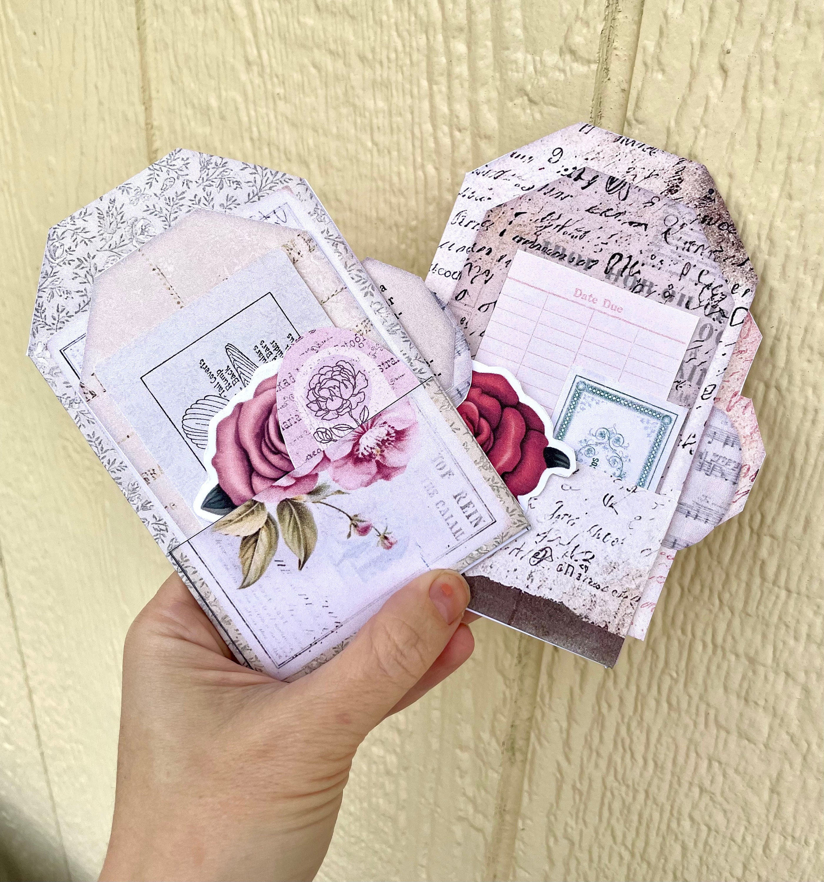 Loaded Tag Junk Journal Tag Botanical Folded Tuck Tag Printable Pocket ...