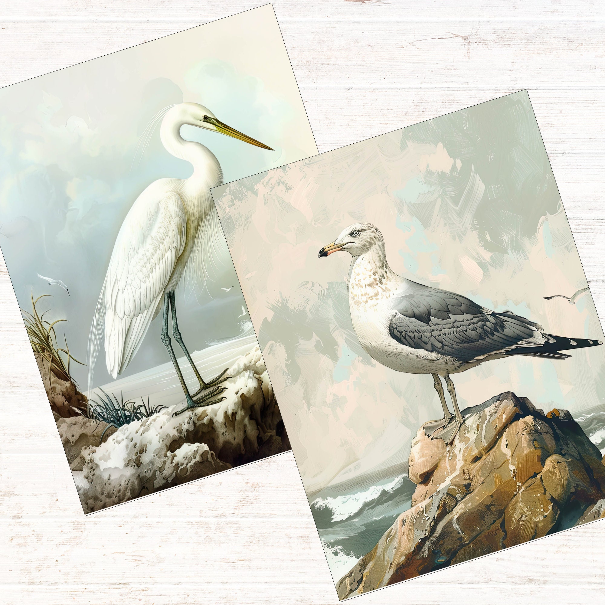 Ocean Junk Journal Paper, Beach Junk Journal Pages, Sea Background ...