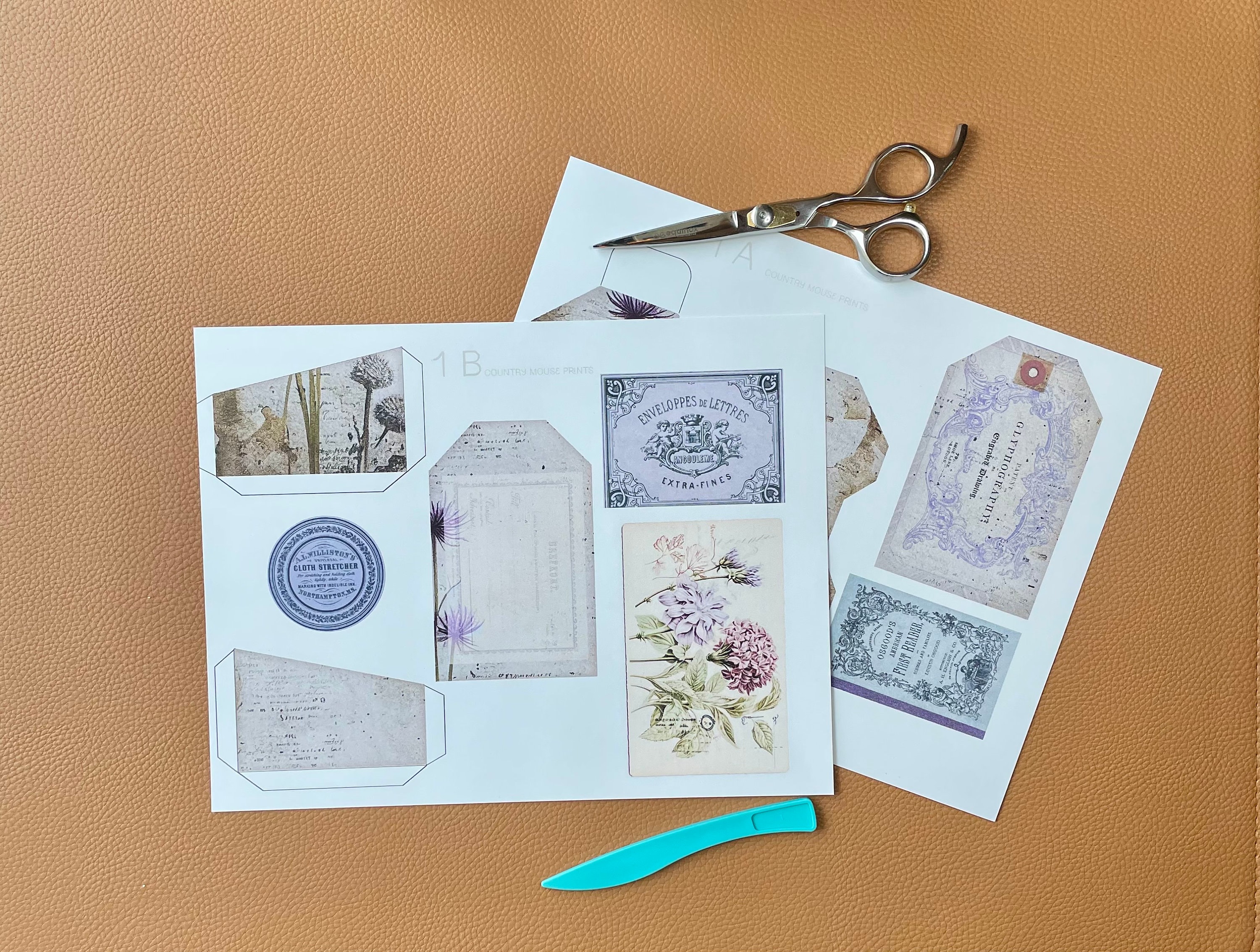 Loaded Tag Junk Journal Tag Botanical Folded Tuck Tag Printable Pocket ...