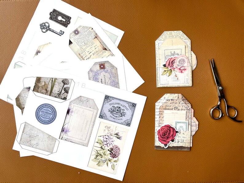 Loaded Tag Junk Journal Tag Botanical Folded Tuck Tag Printable Pocket ...