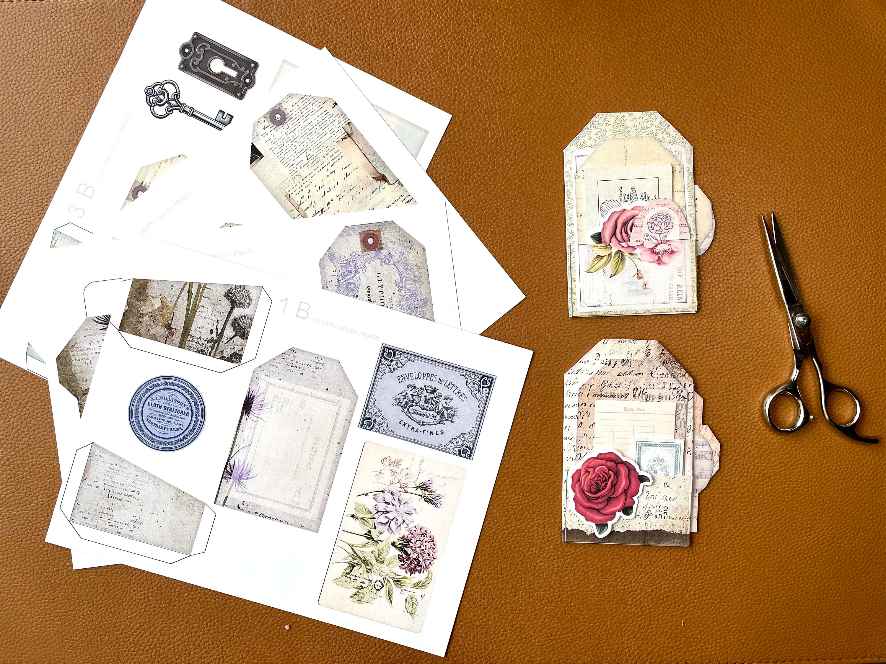 Loaded Tag Junk Journal Tag Botanical Folded Tuck Tag Printable Pocket ...