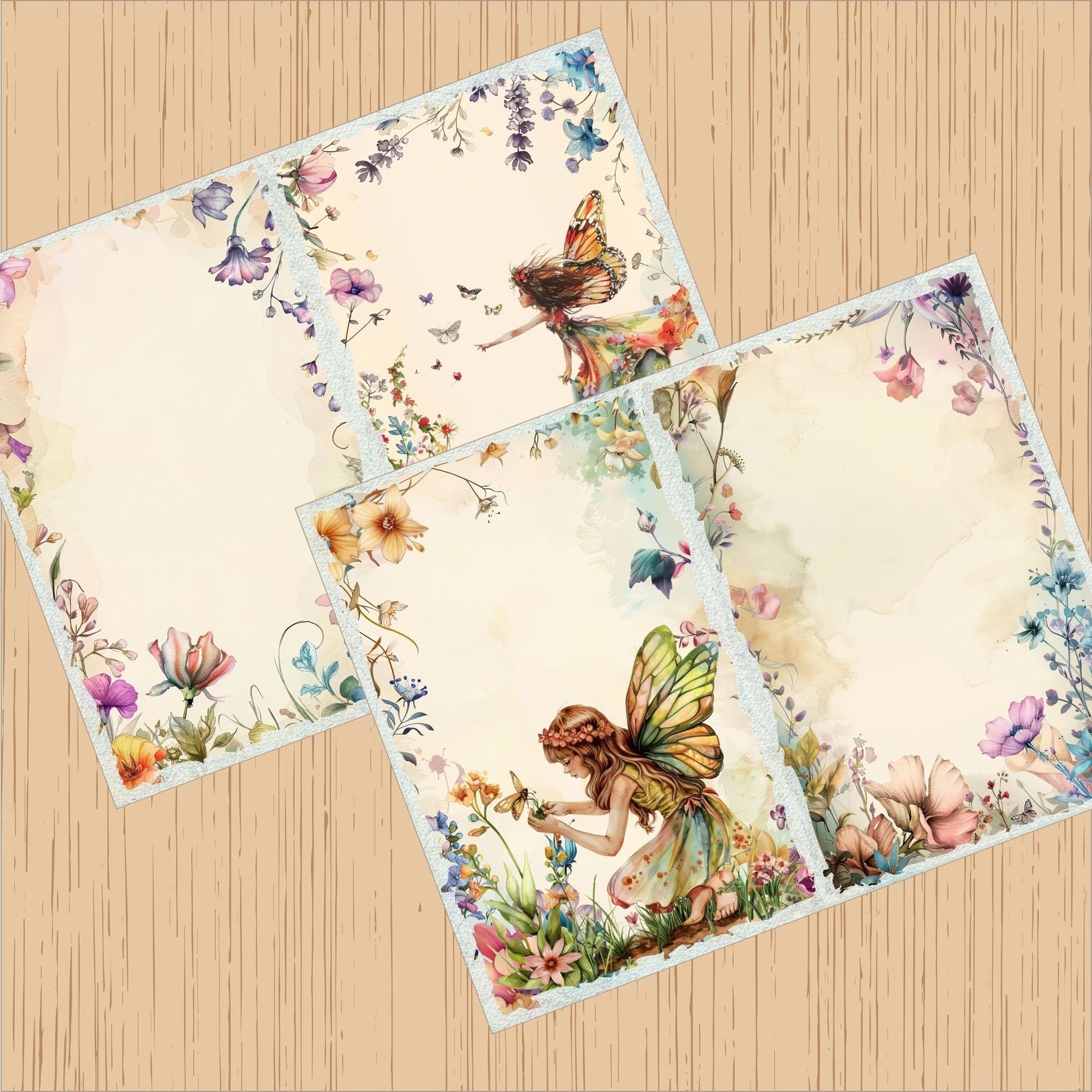 Junk Journal Fairy Signature Paper, Fantasy Fairy Junk Journal Pages ...