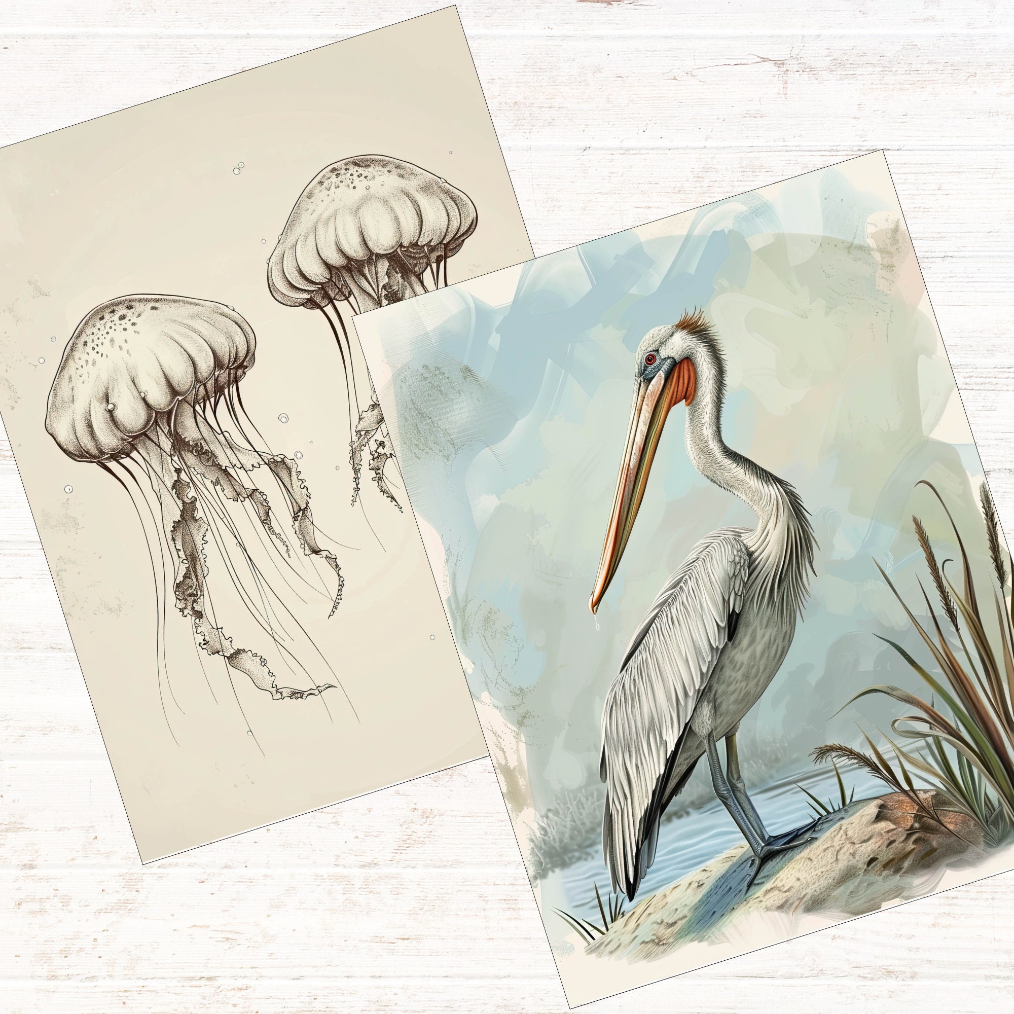 Ocean Junk Journal Paper, Beach Junk Journal Pages, Sea Background ...