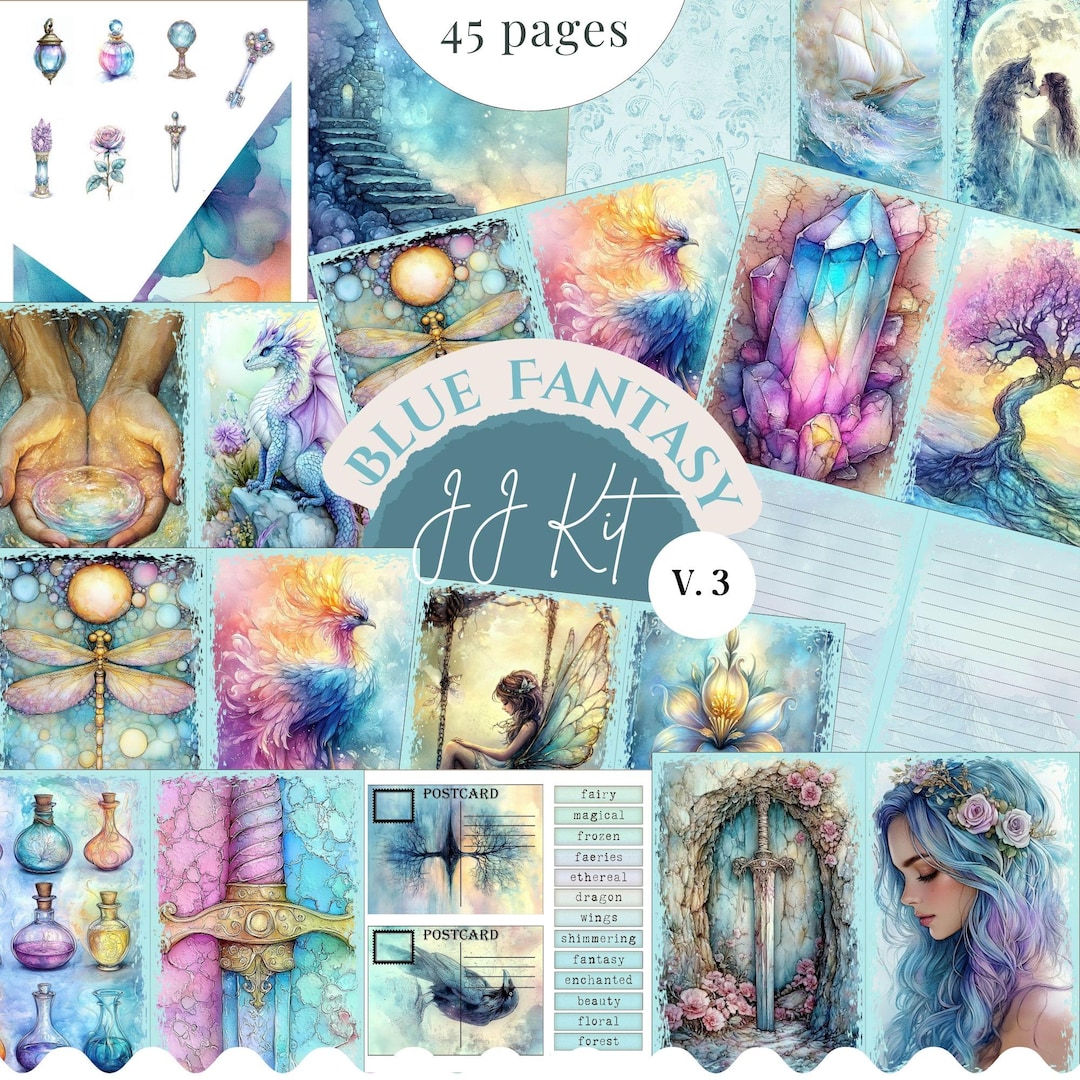 Printable Fantasy Junk Journal Kit Fairytale Digital Journal Pages PDF ...