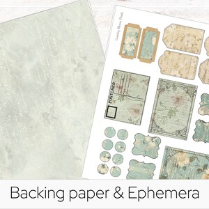 Green & Beige Mini Folio - Printable Junk Journal Kit - Shabby Chic ...