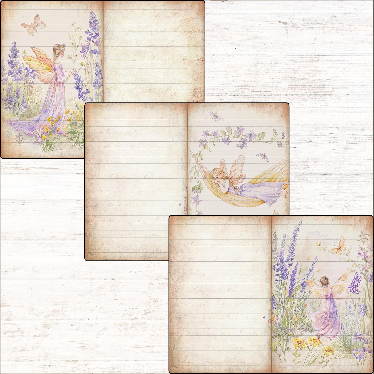 Purple Fairy Junk Journal Kit Printable Journal Pages Digital ...