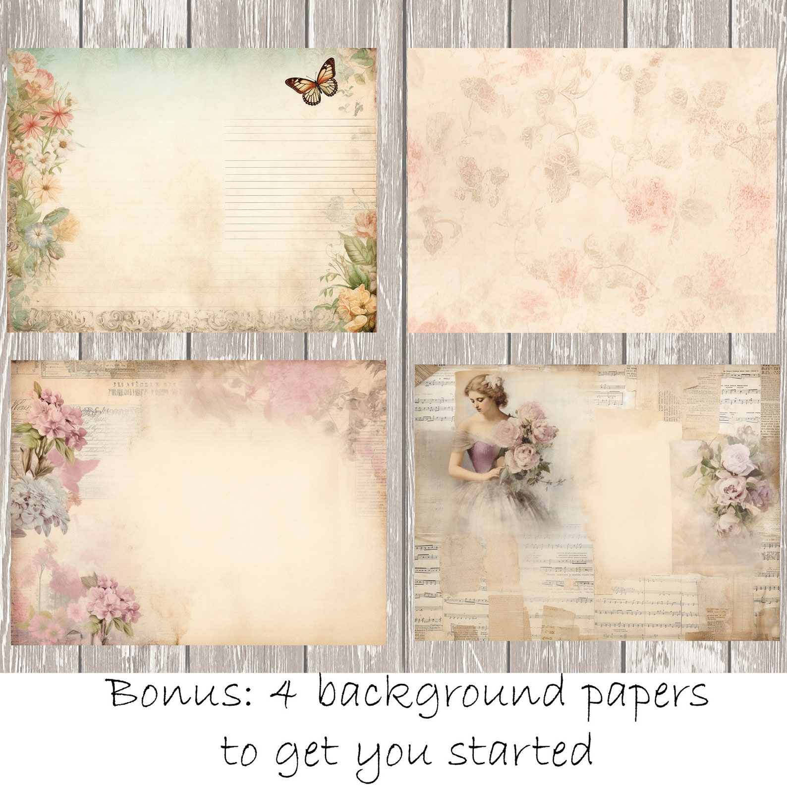 Junk Journal Page Spread Overlay Printable Template Junk Journal Page ...