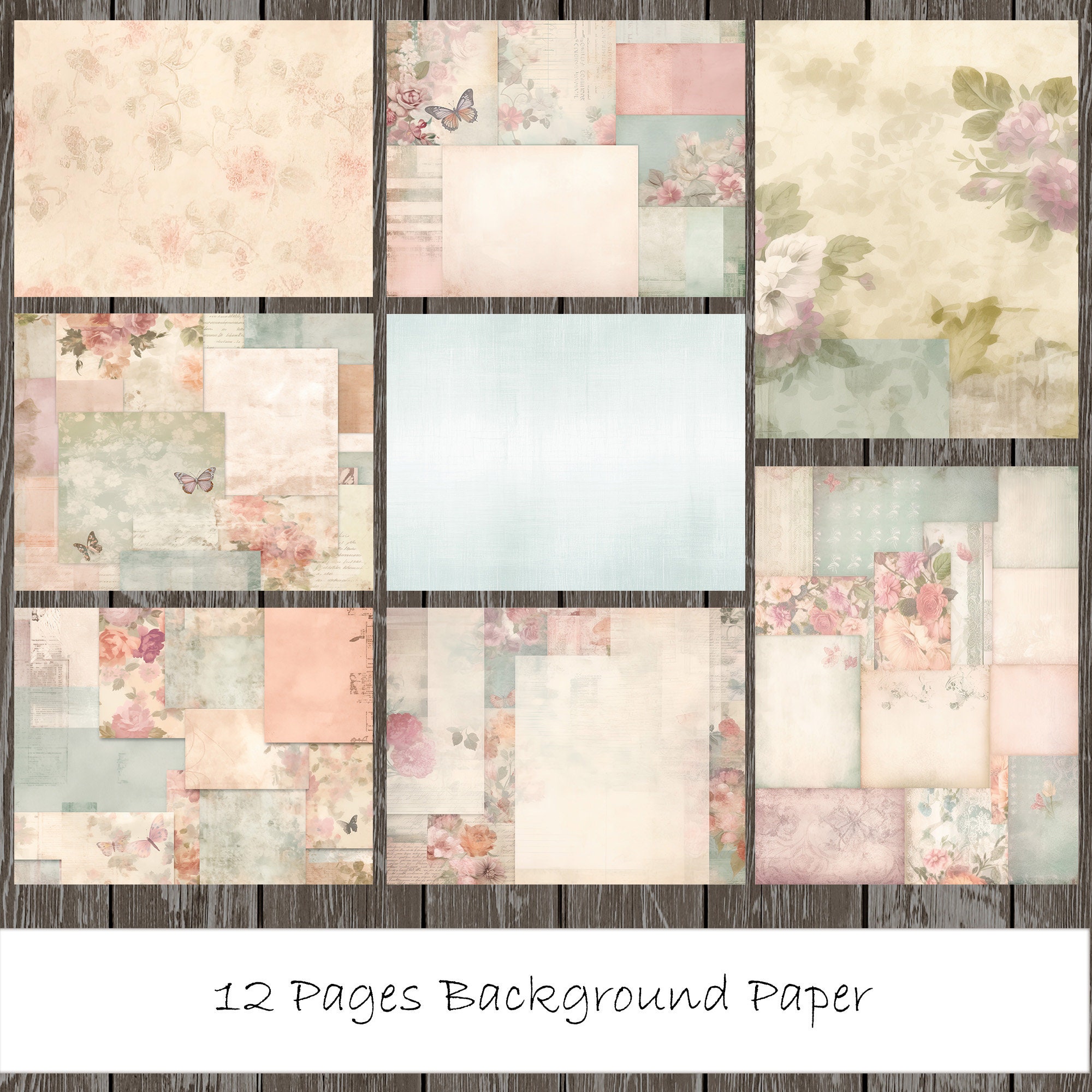 Junk Journal Digital Decorative Paper Scrapbook Printable Background ...