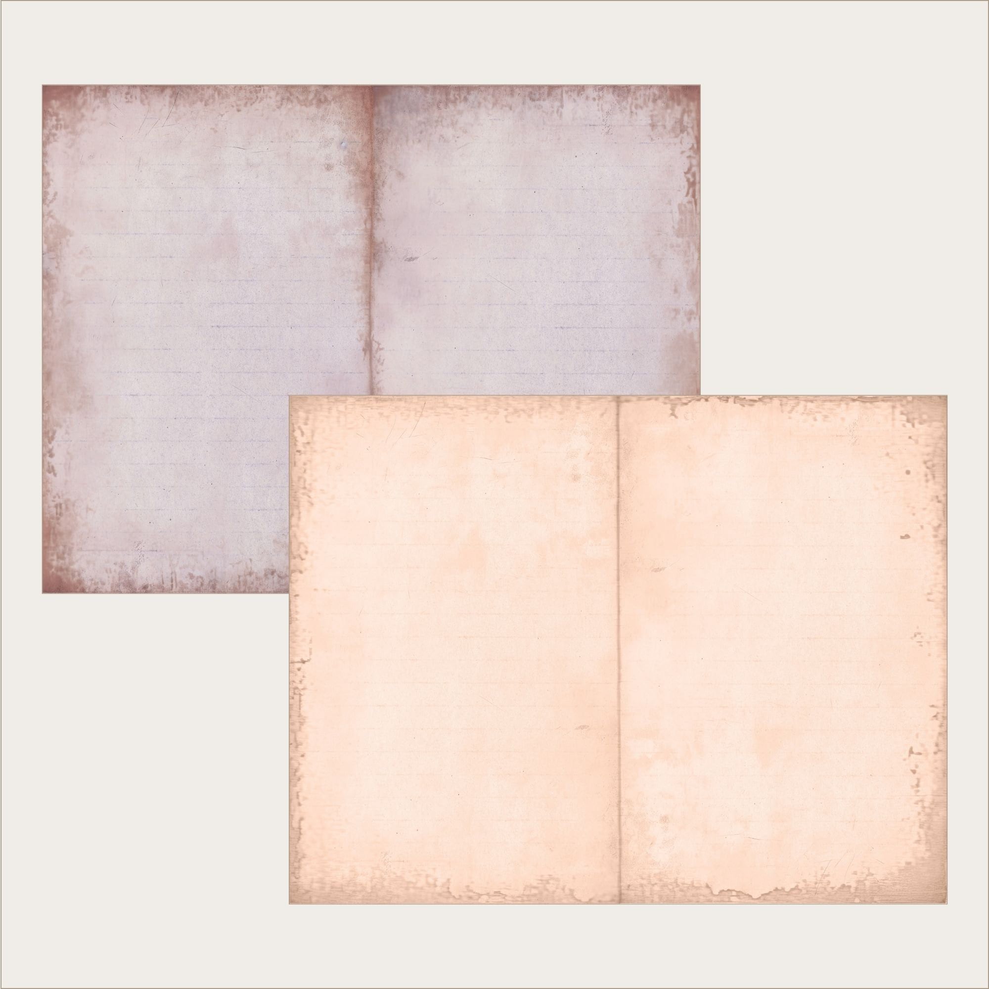 Lined Colored Junk Journal Pages Rainbow Colors Digital Paper Blue Pink ...