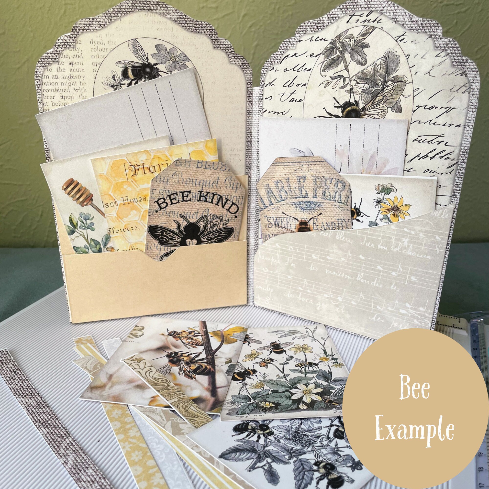 Panel Folio Template Junk Journal Blank Template Printable Digital PDF ...