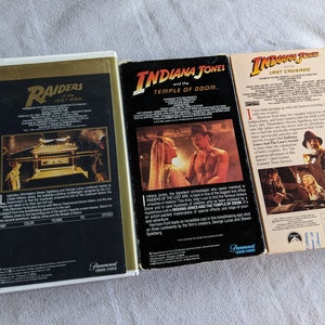 Indiana Jones VHS Lot - Etsy