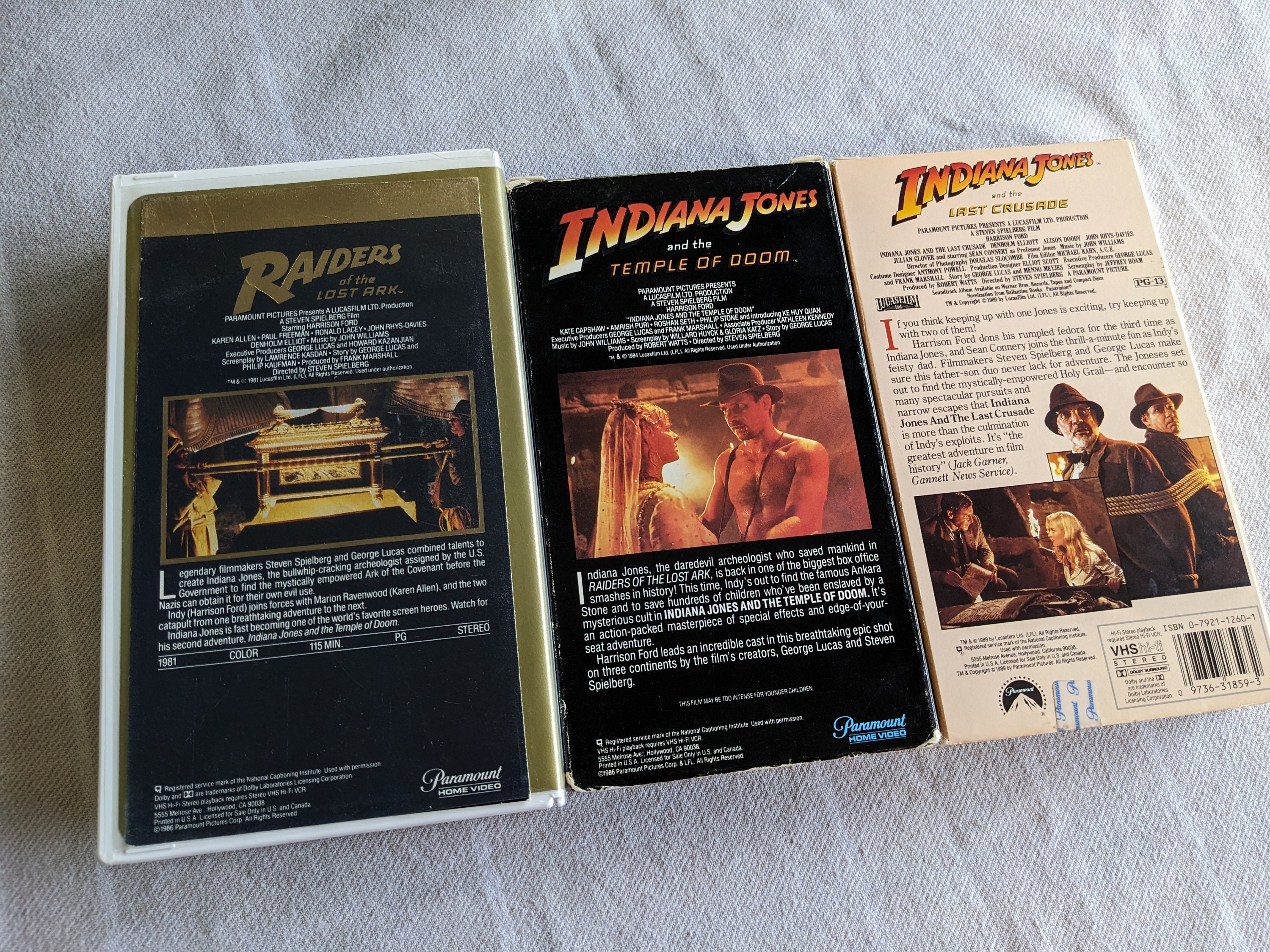 Indiana Jones VHS Lot - Etsy