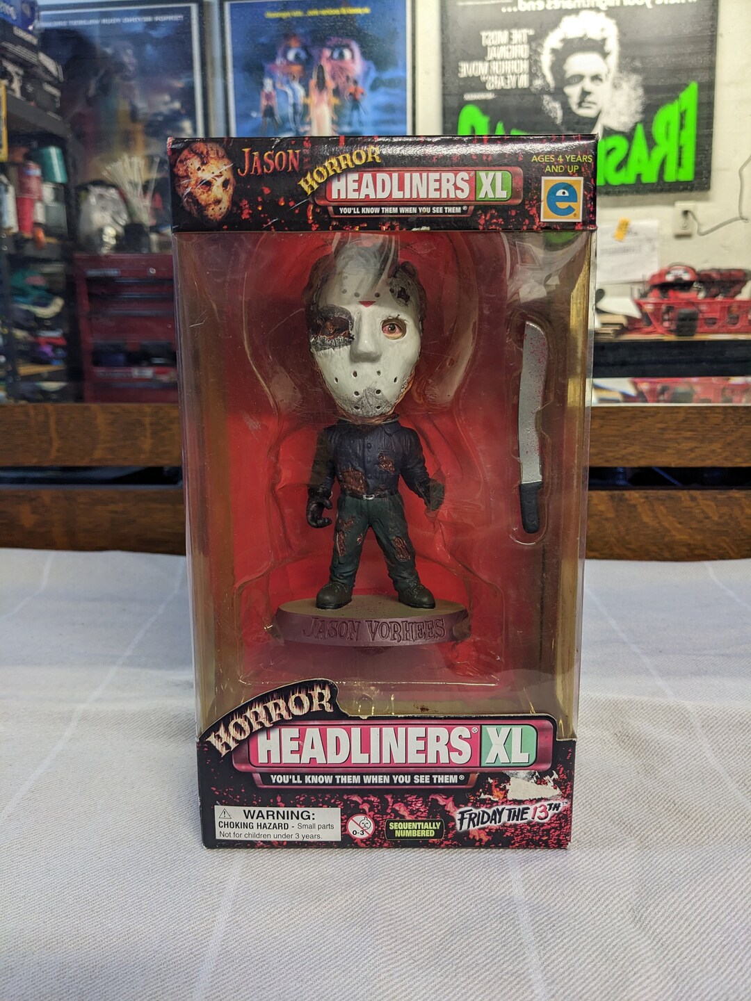 Jason Voorhees Horror Headliners XL Bobblehead 1999 NEW SEALED - Etsy